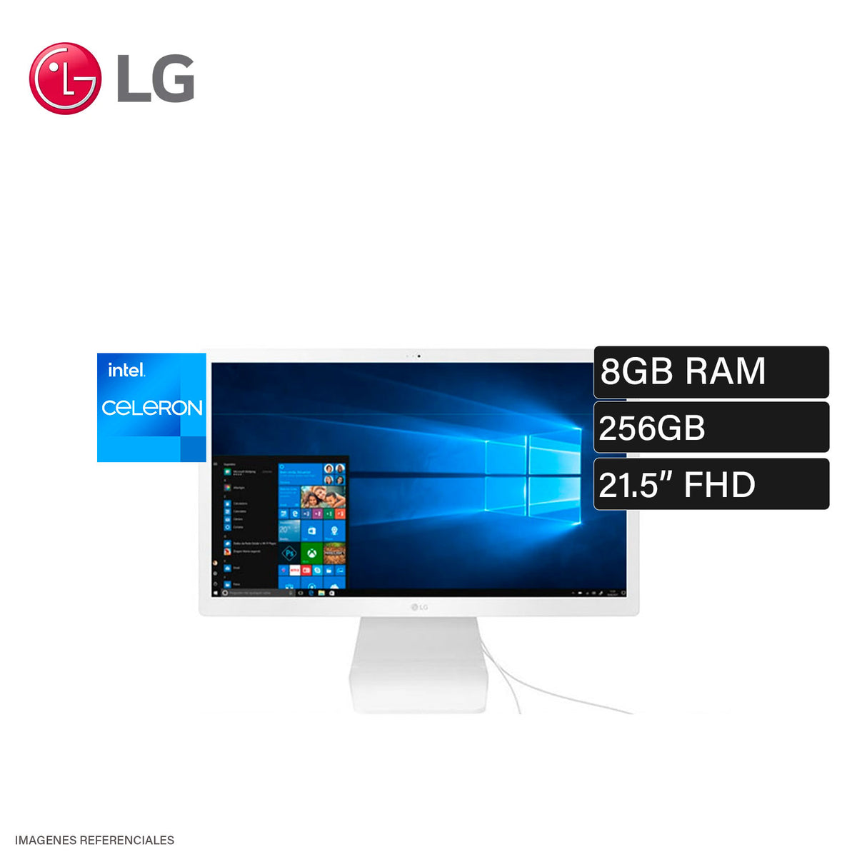 LG AIO All in One 22V280 Intel Celeron N4100 Ram 8gb Disco 256GB 21.5 ...