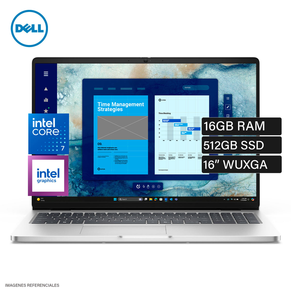 Laptop Dell Pro 16 PC16250 Intel Core 7 150U Ram 16GB Disco 512GB SSD ...